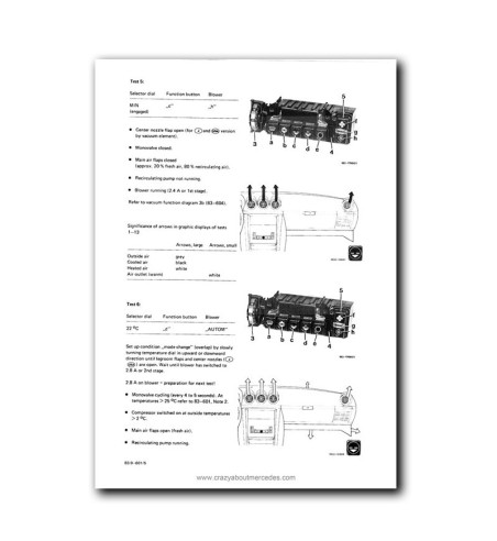 Mercedes Benz Service Manual Air Conditioning System Model 107 | PDF